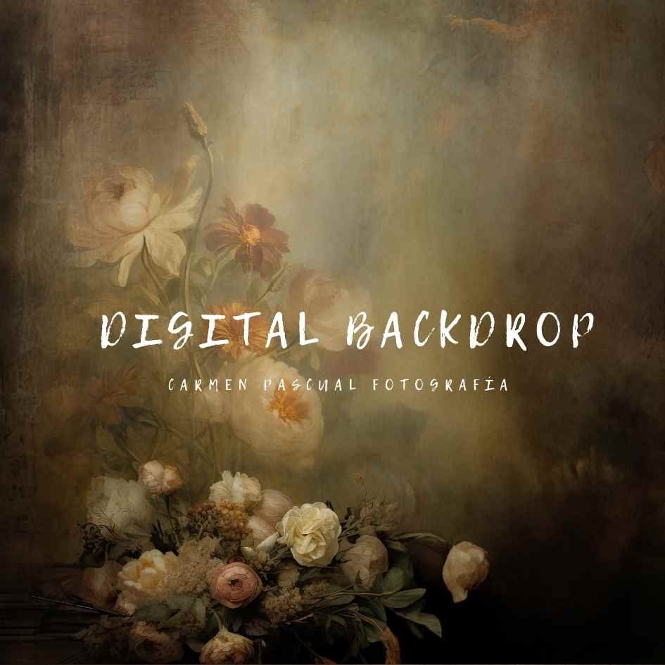 Old Masters Flower Digital Background for Composite Photography ...