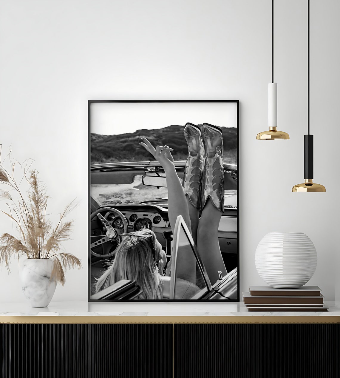 Cowboy Like Me Poster, Black and White, Luxury Fashion Wall Art ...