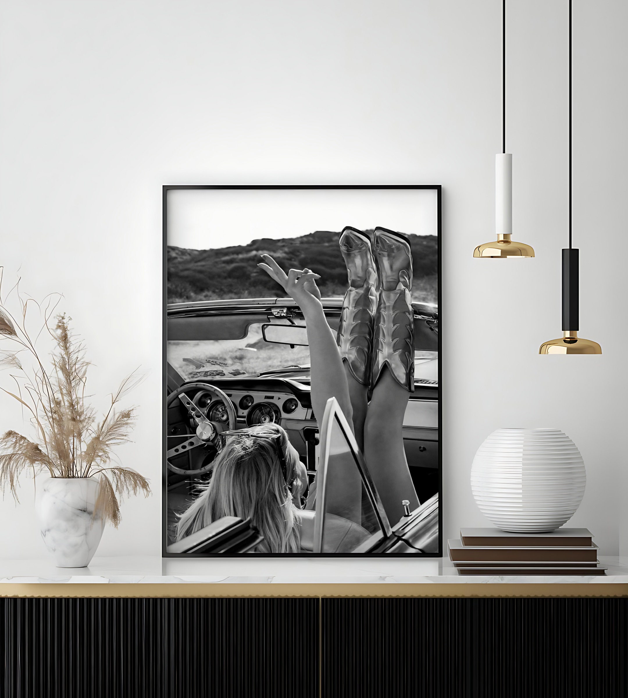 Cowboy Like Me Poster, Black and White, Luxury Fashion Wall Art ...