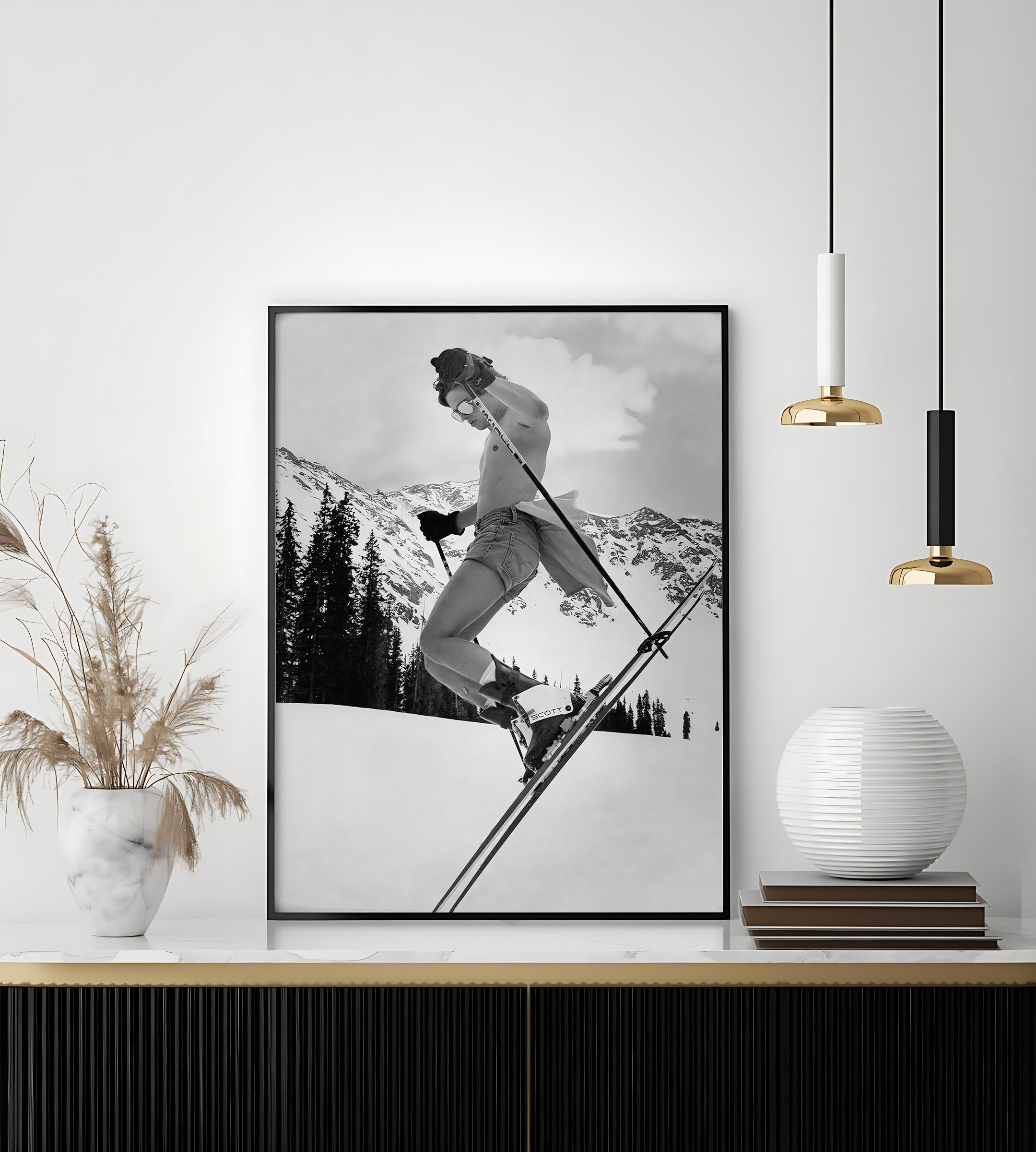 Vintage Ski Poster, Digital Download, Ski Print, Ski Wall Art, Ski Home ...