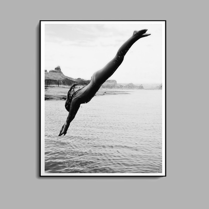 Swimming Print - Etsy