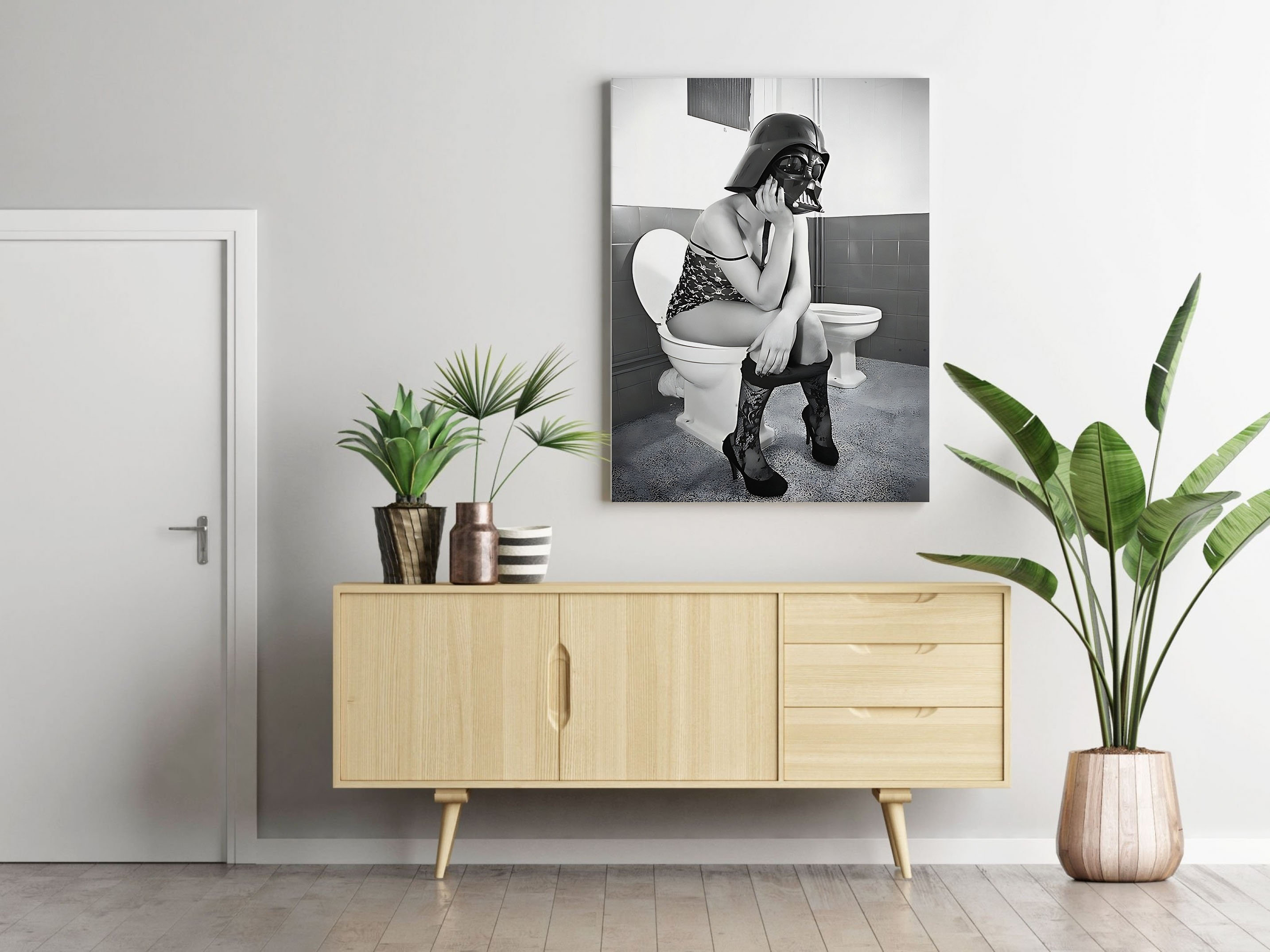 Girl on Toilet Print, Feminist Poster, Black and White, Girl Power ...