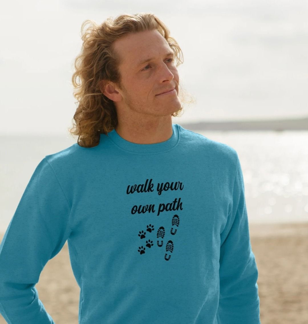 Walk Your Own Path Mens Recycled Organic Cotton Jumper - Etsy