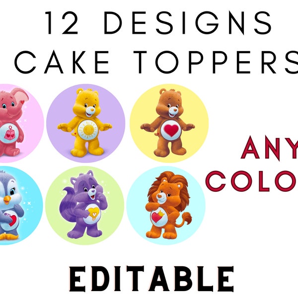Care Bear Cake Topper Printable - Etsy