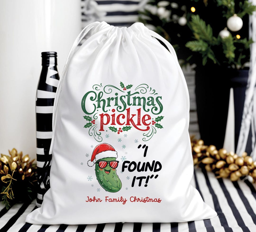 Christmas Pickle Bag - Pickle Christmas Bag - Christmas Pickle Game Bag ...