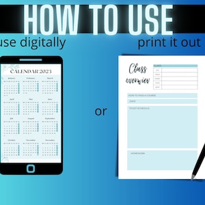 Printable Student Digital Planner Academic Planner Printable - Etsy
