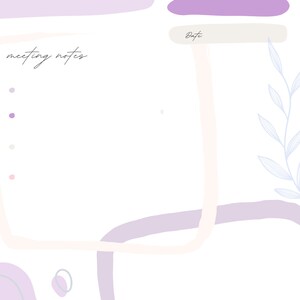 Printable Meeting Note Template- Great for Teachers and Professionals ...