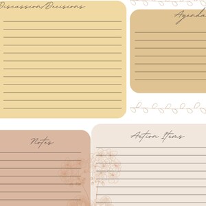 Printable Meeting Note Template- Great for Teachers and Professionals ...