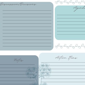 Printable Meeting Note Template- Great for Teachers and Professionals ...