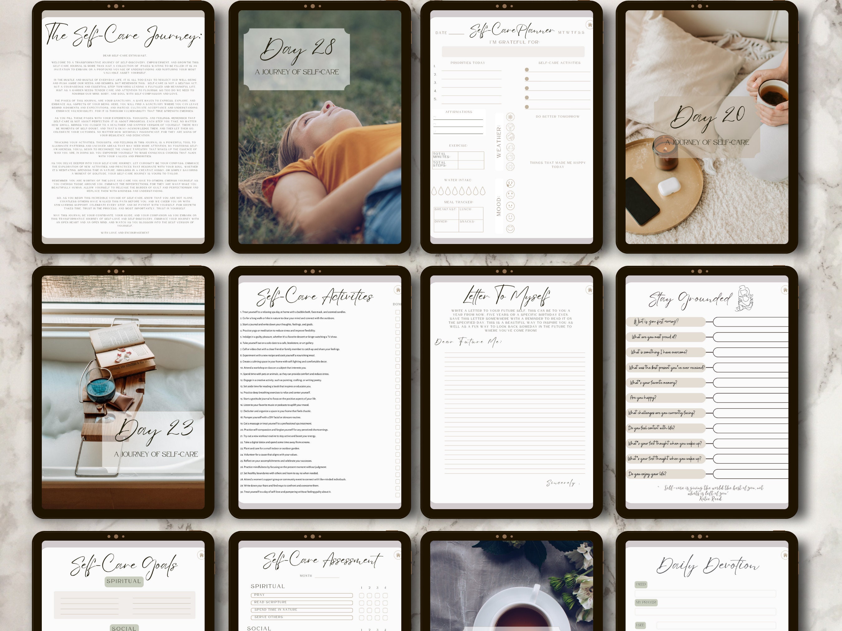 Self-care Monthly Planner Printable or Digital - Etsy