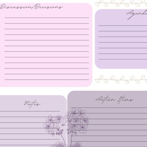 Printable Meeting Note Template- Great for Teachers and Professionals ...