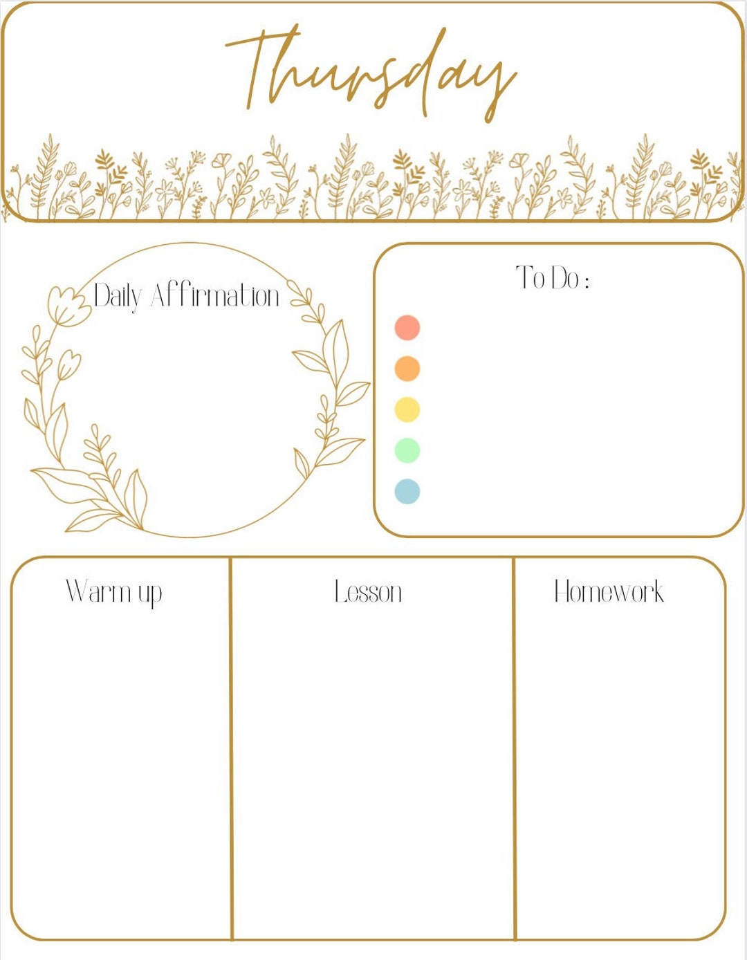 Homeschool Daily Lesson Plan Template! - Etsy Australia