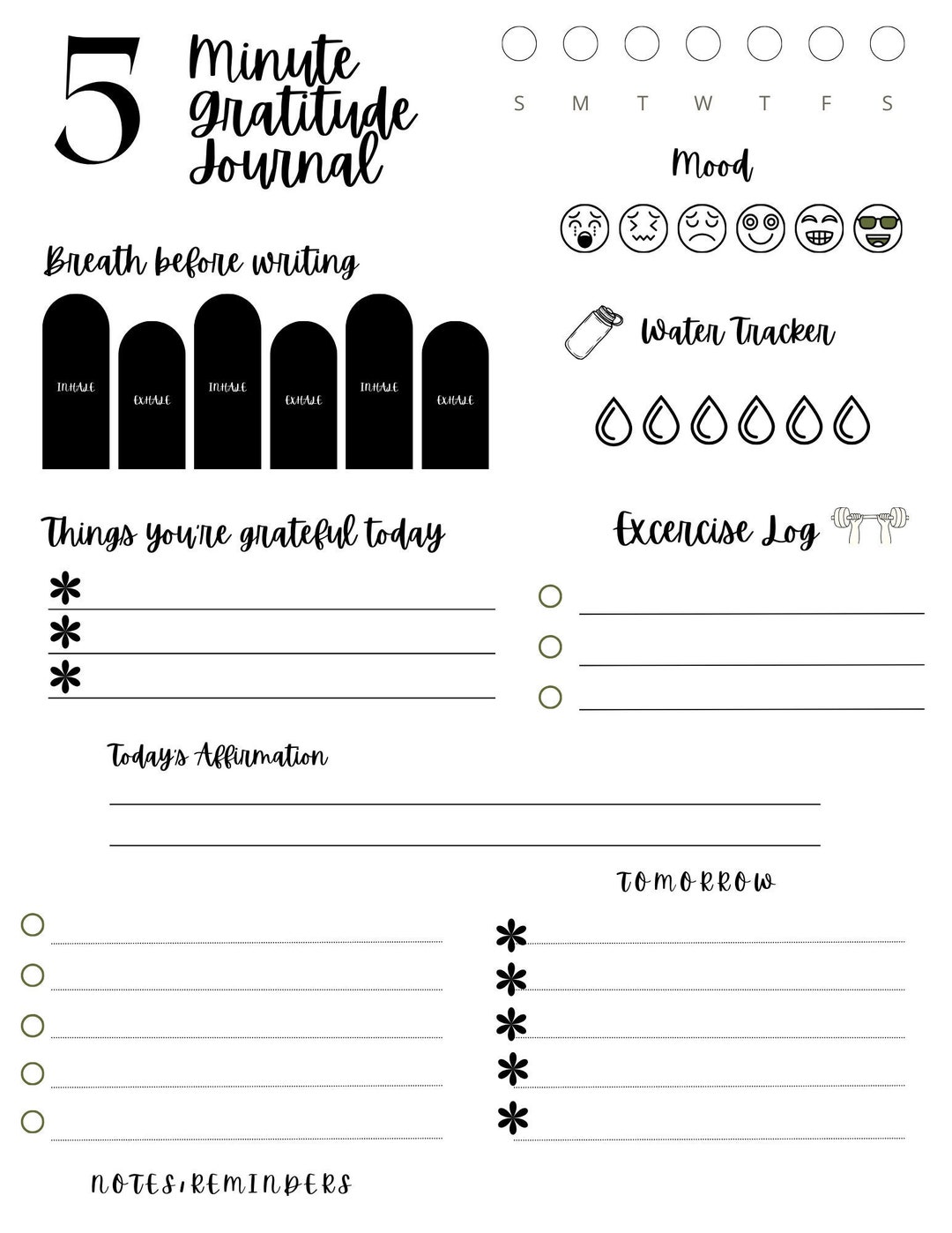 5 Minute Gratitude Journal- Start Fresh! New Year! - Etsy