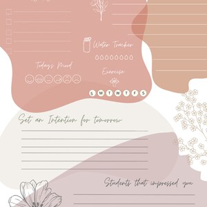 Printable Wellness Tracker - Made for Teachers! Digital Download - Etsy