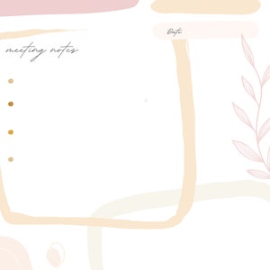 Printable Meeting Note Template- Great for Teachers and Professionals ...