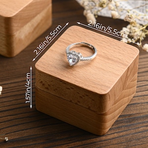 Custom Wooden Wedding Engagement Ring Box,wedding Ring Box,personalized ...
