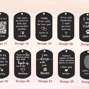 Personalized Stainless Steel Dog Tag Necklace for Men,custom Memorial ...