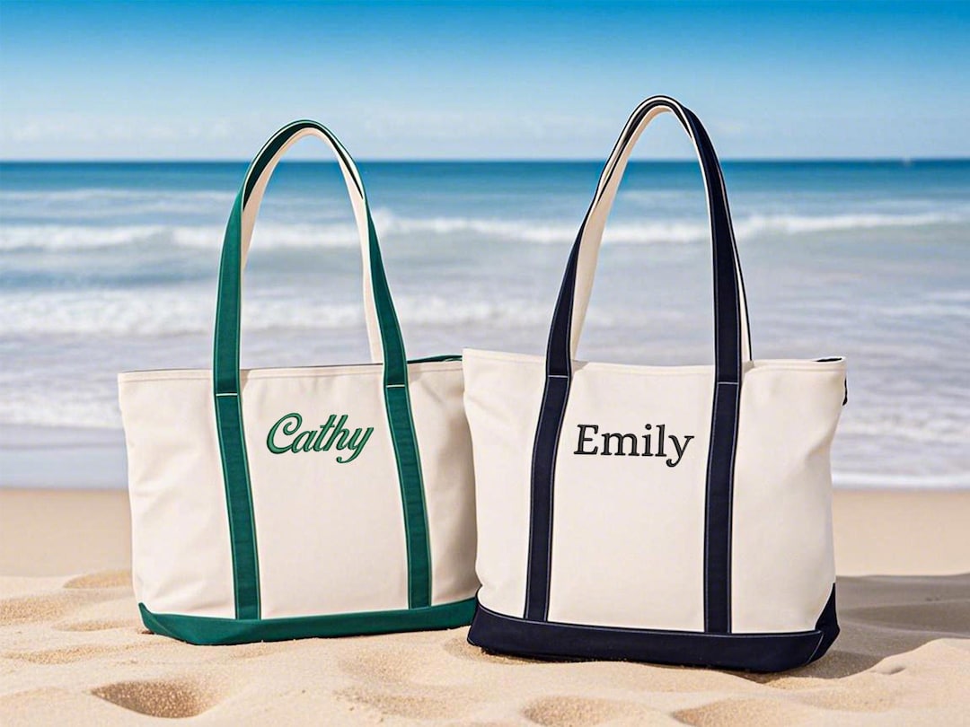 Personalized Tote Bag,name Tote Bag,custom Tote Bag With Ribbon,canvas ...