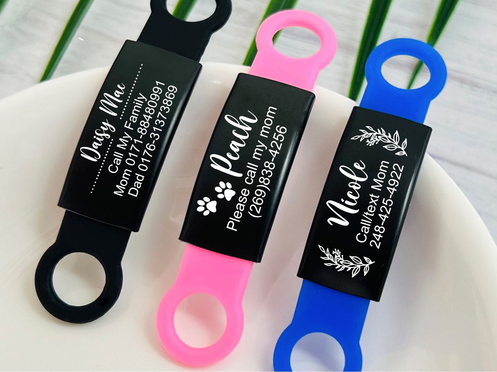 Custom Silicone Slide on Dog ID Tag Silent Dog Tag - Etsy Australia