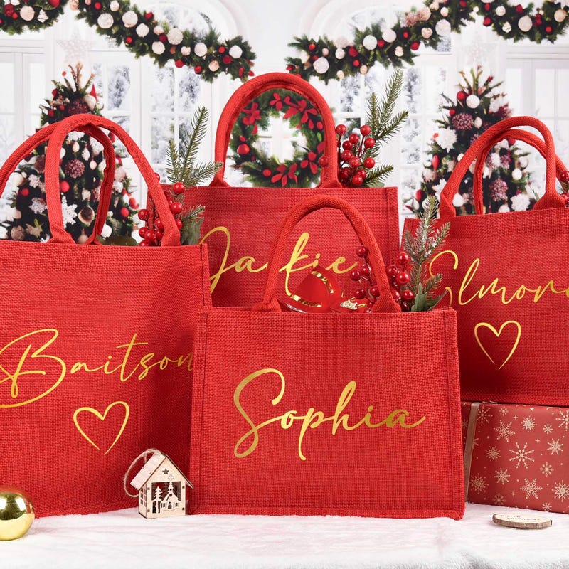 Green and Red Paper Bags - Etsy