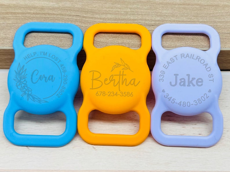 Personalized Engraved AirTag Holder for Dog Collar Custom Pet - Etsy