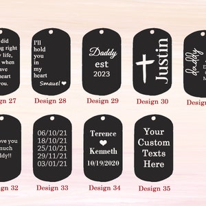 Personalized Stainless Steel Dog Tag Necklace for Men,custom Memorial ...