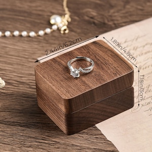 Wooden Triple Flip Ring Box, Custom Wedding Ring Box,engagement Ring ...