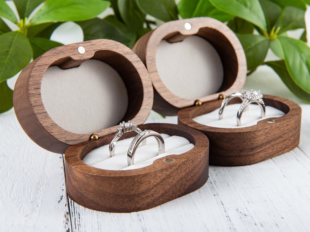 Wedding Ring Box for Ceremony, Custom Wood Ring Box, Ring Box, Proposal ...
