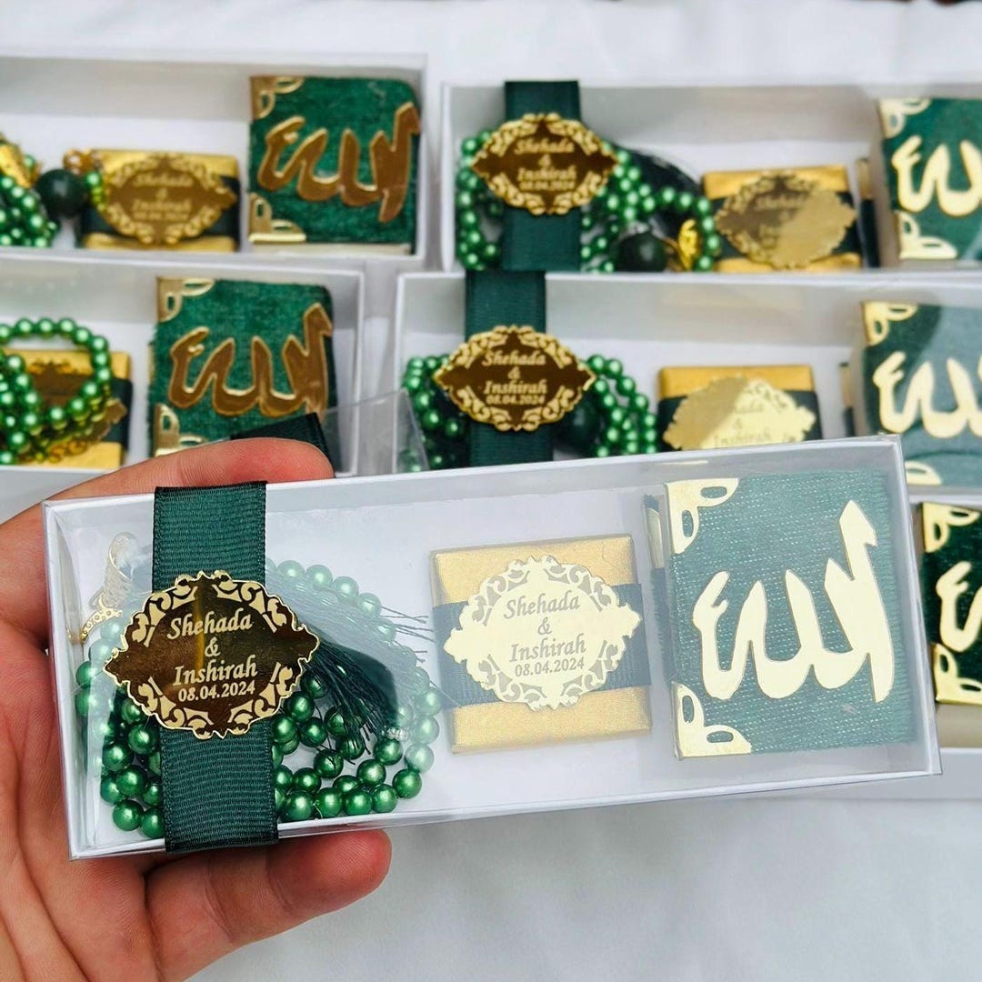 Islamic Party Favors, Mini Quran Tasbeeh Gift, Muslim Wedding Favors ...