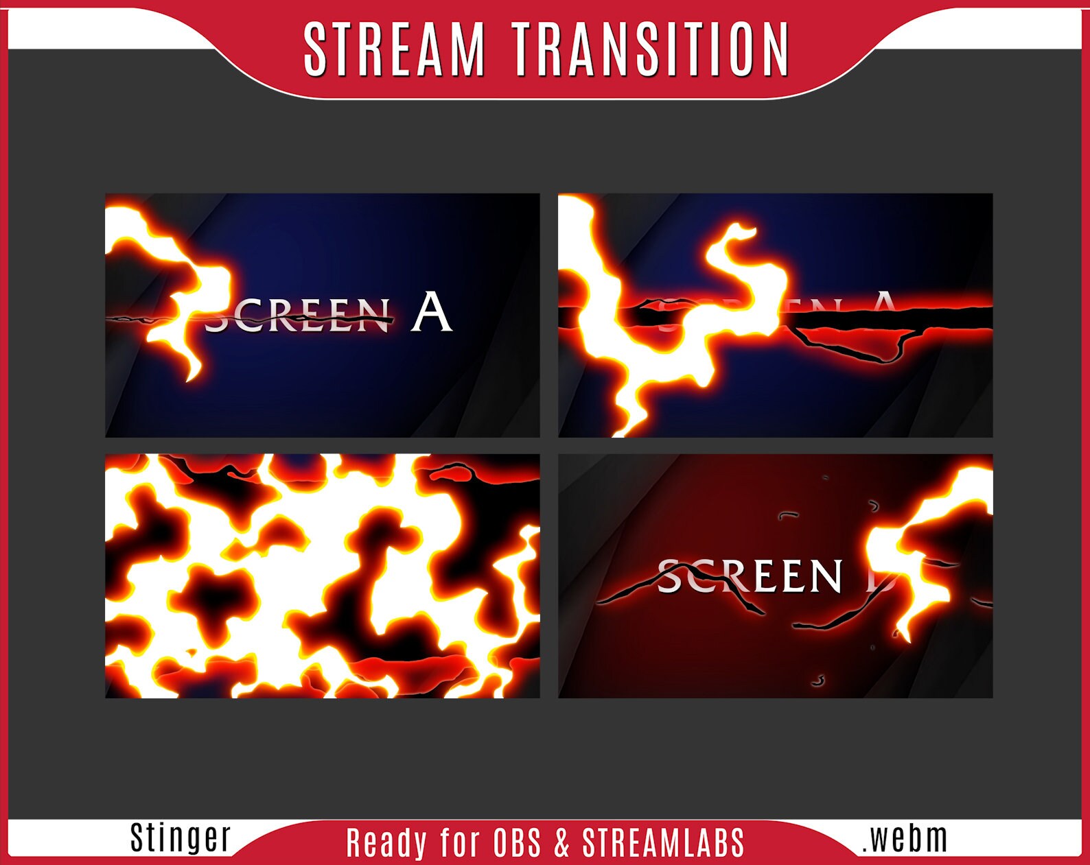 BLACK STORM RED Transition, Red Stream Transition, Stinger Transition ...