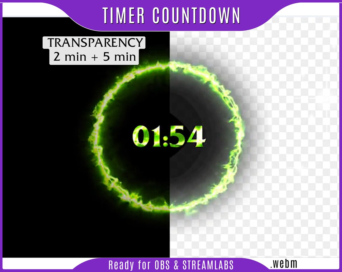 Countdown Timer - Green Twitch Countdown, Countdown Timer for Streams ...