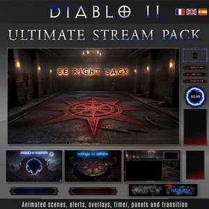 Full Stream Pack : Inspired by Diablo 2, Stream Overlays Pack, Diablo ...