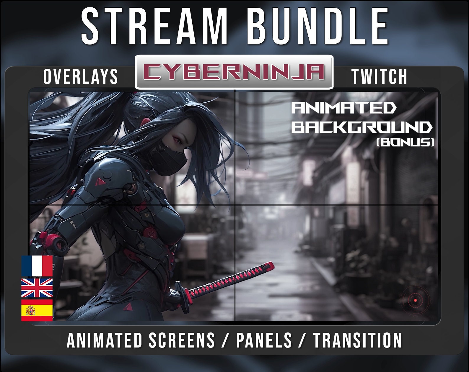 Full Stream Pack : Cyberpunk Stream Bundle With Ninja Overlays for ...