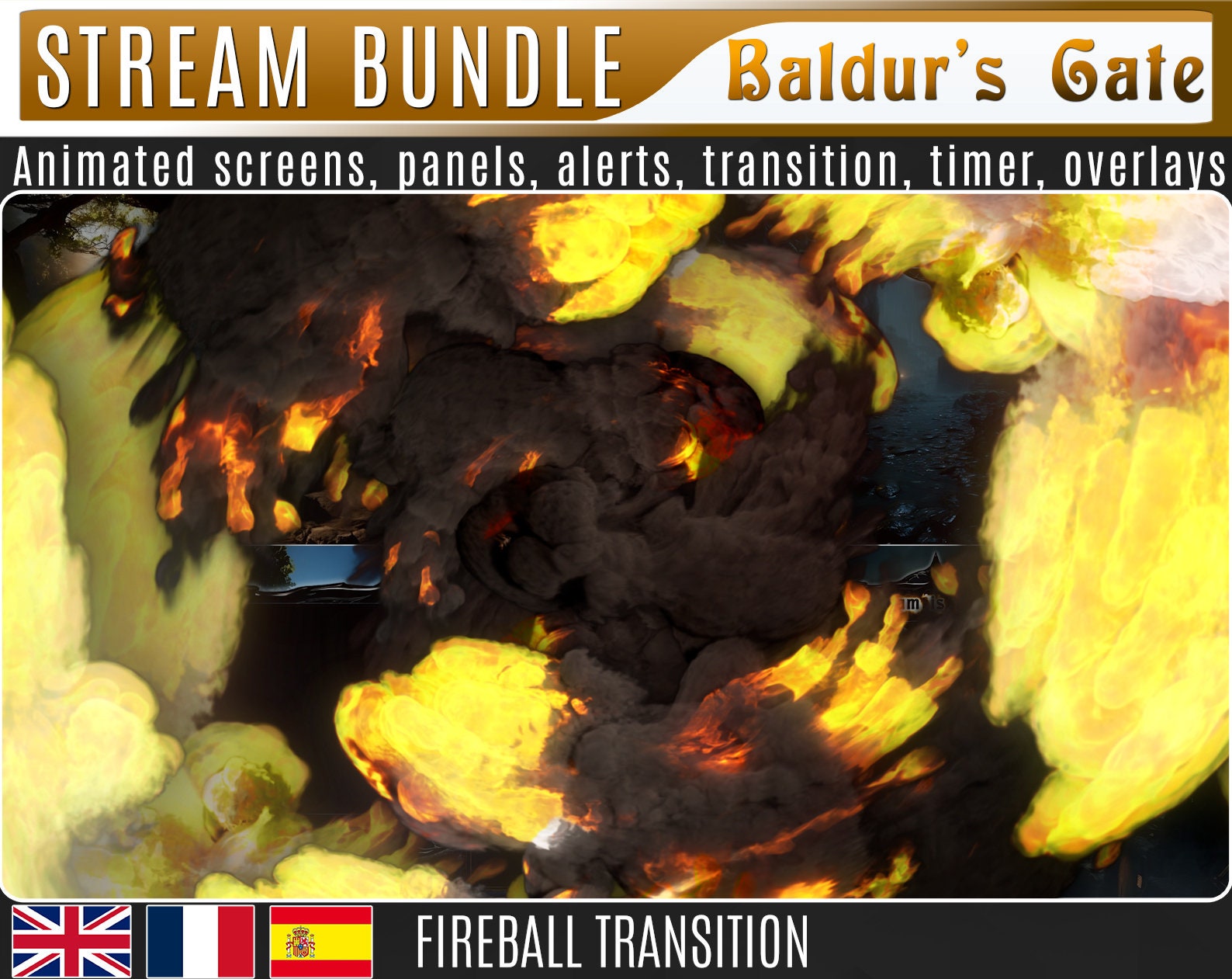 Stream Package of Baldur's Gate 3 Designed for Twitch, Stream Bundle ...