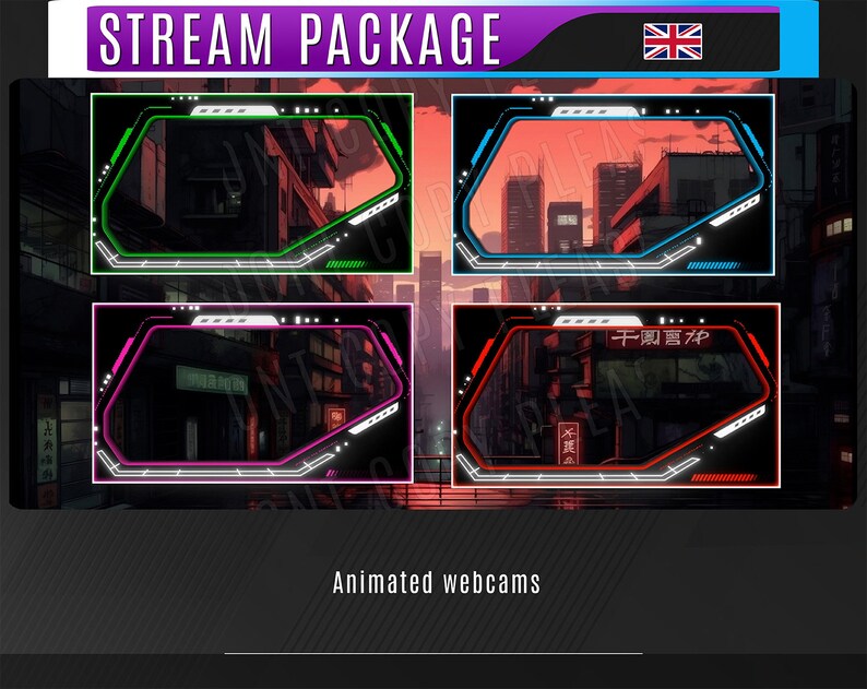 Complete Cyberpunk Stream Package for Twitch Stream Overlays - Etsy