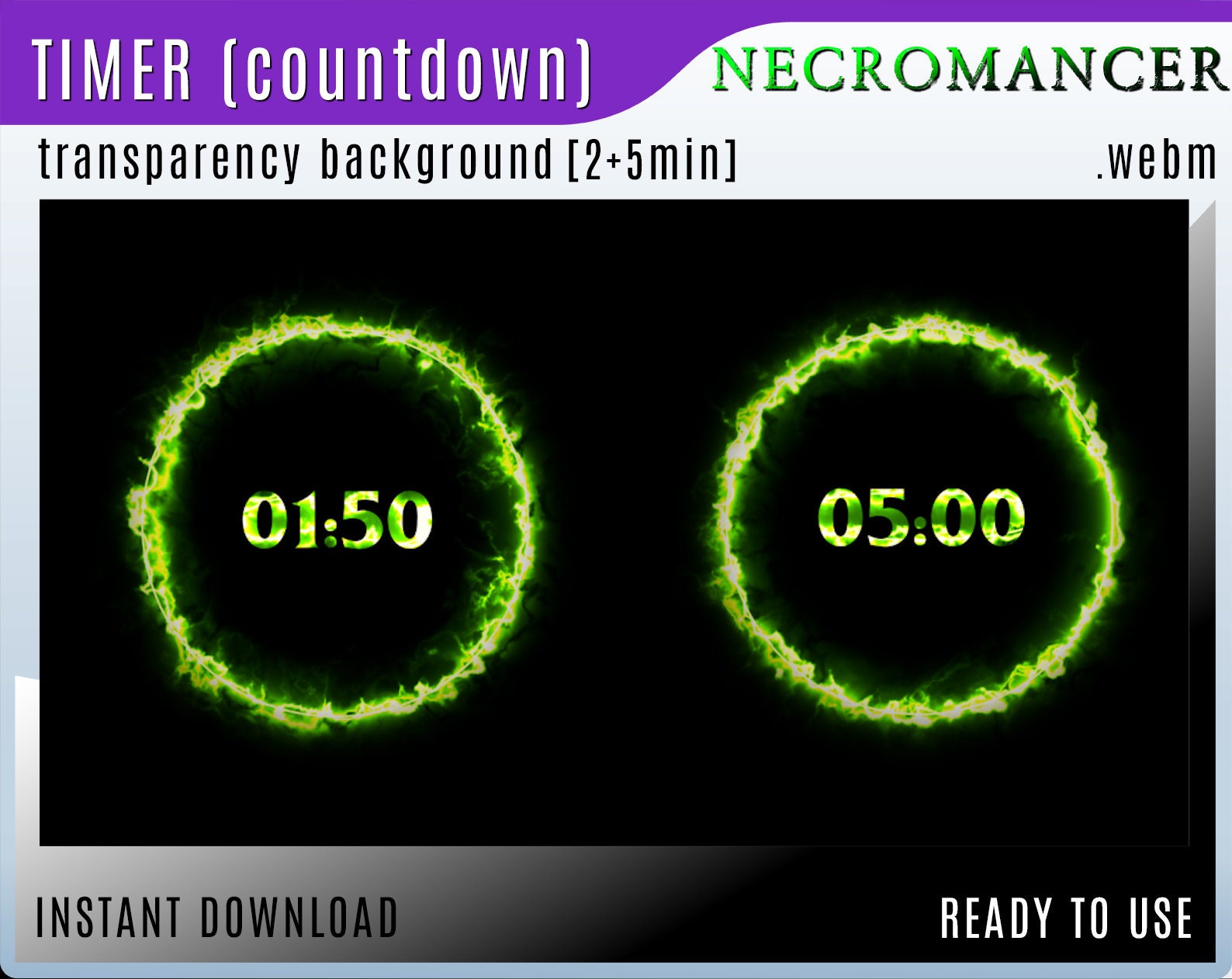 Countdown Timer - Green Twitch Countdown, Countdown Timer for Streams ...