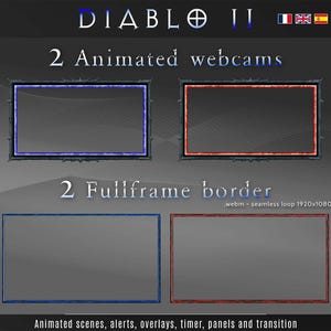 Full Stream Pack : Inspired by Diablo 2, Stream Overlays Pack, Diablo ...
