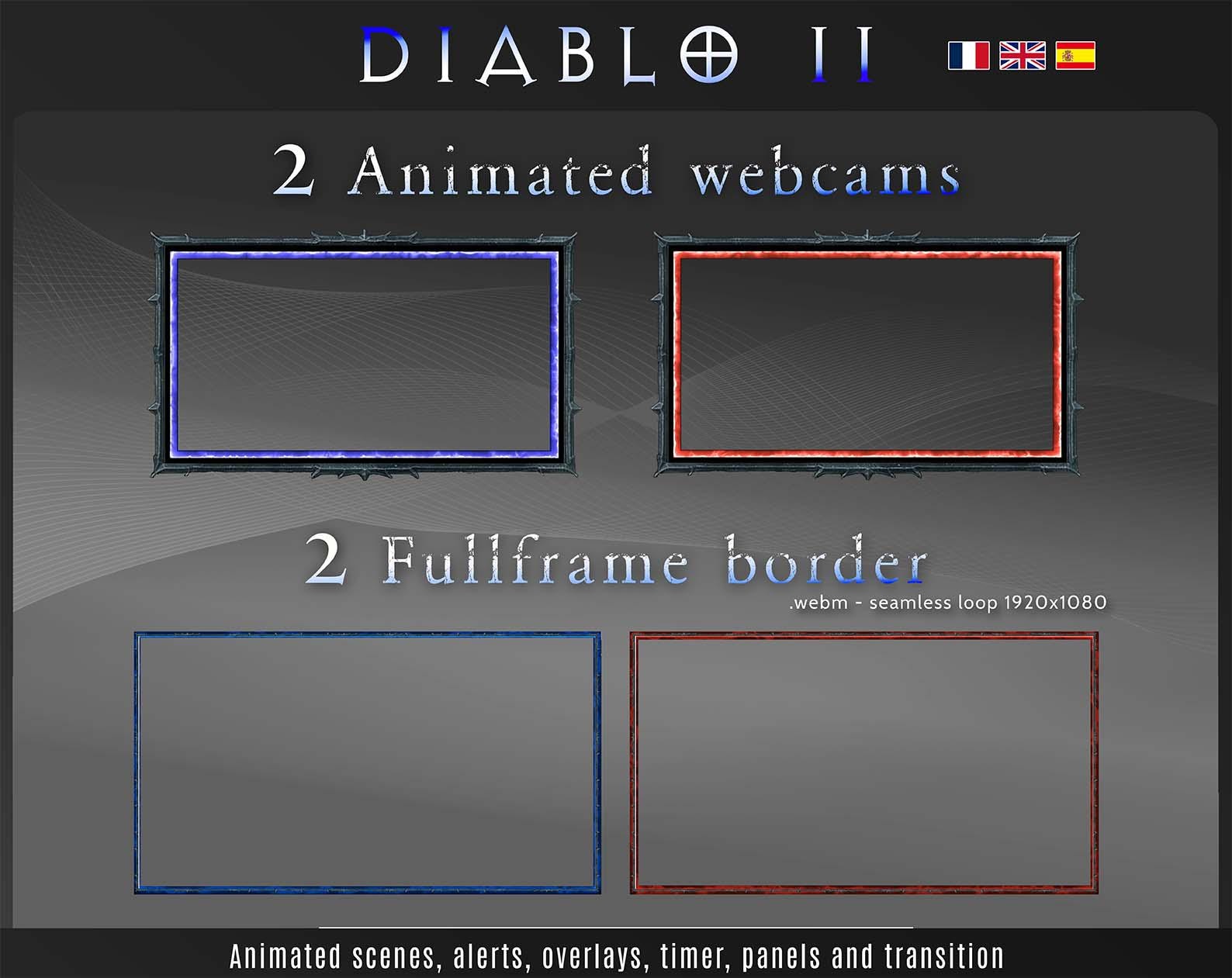Full Stream Pack : Inspired by Diablo 2, Stream Overlays Pack, Diablo ...