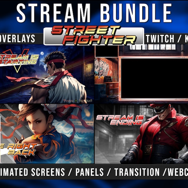 Street Fighter Stream Overlays - Etsy
