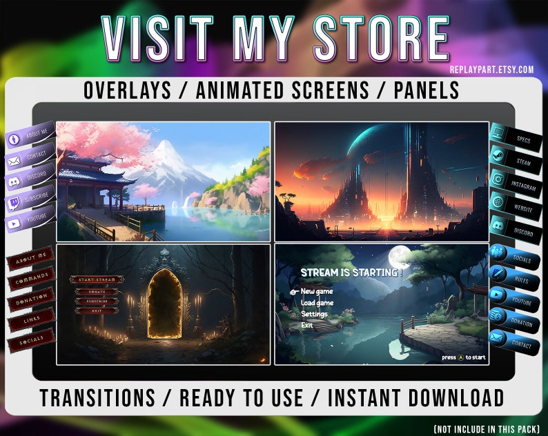 Stream Package Diablo 2, Twitch Overlays, Animated Screens, Twitch ...