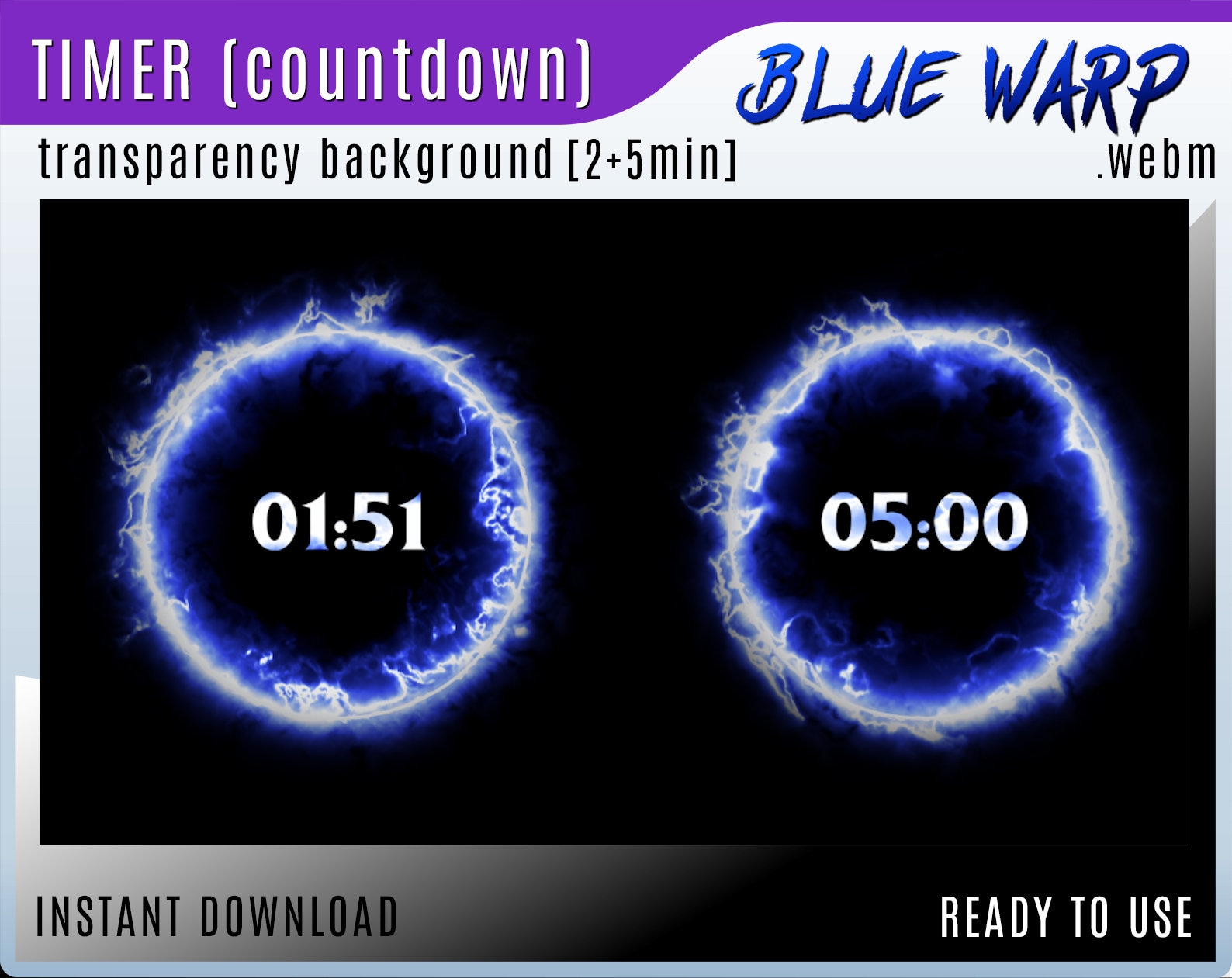 Blue Mist Timer : Starting Screen Timer, Countdown Timer Obs, Blue Timer Obs, Stream Countdown ...