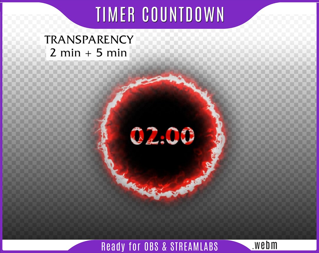 Red Countdown - Red Ring of Fire Timer, Countdown Timer Obs, Starting ...