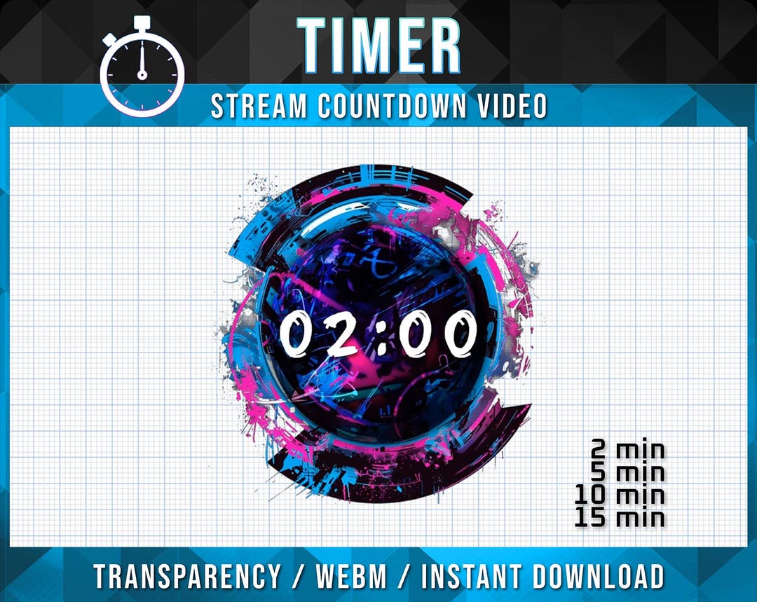 Graffiti Street Countdown Timer Overlay, Arcane Jinx Inspired Twitch ...