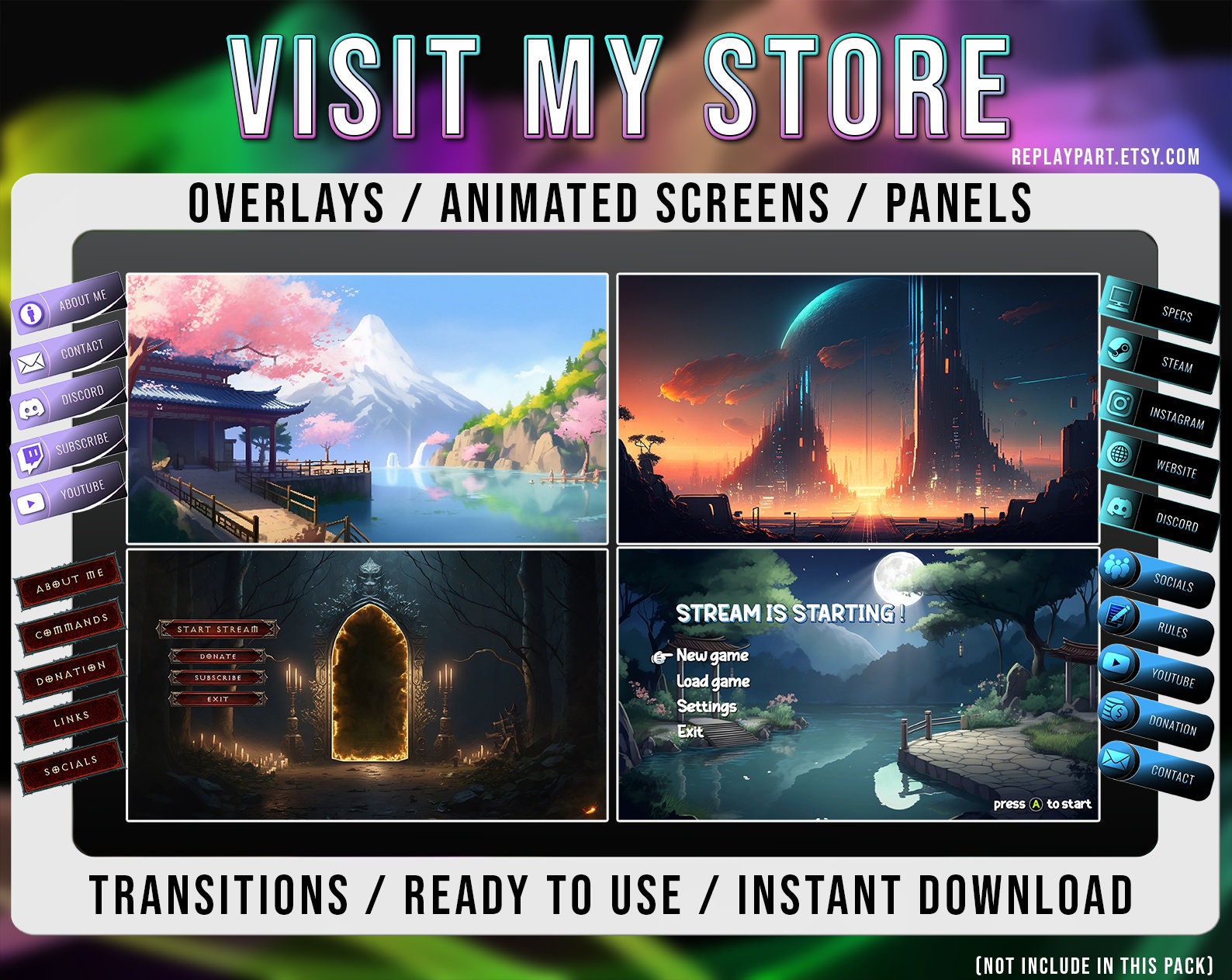 Diablo 4 Starting Soon Screen - Blue Portal Overlay for Twitch - Etsy