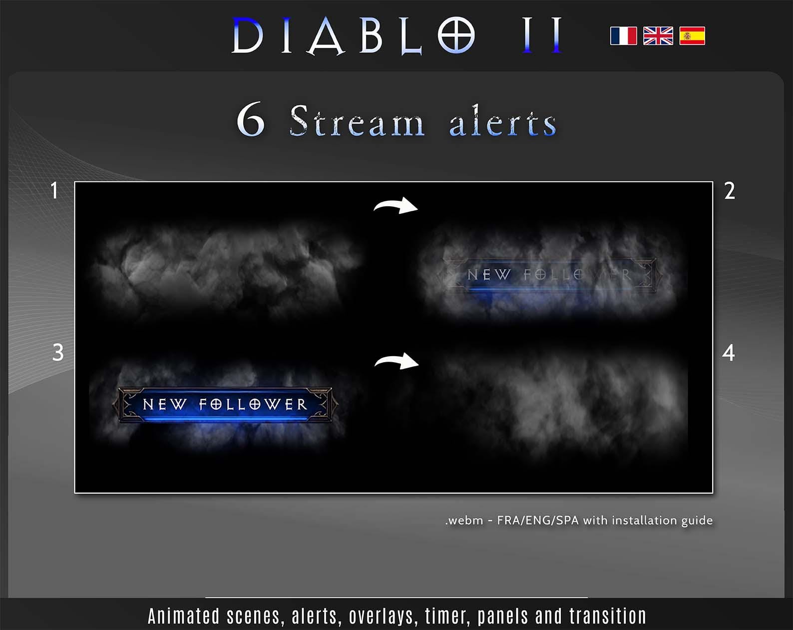 Full Stream Pack : Inspired by Diablo 2, Stream Overlays Pack, Diablo ...