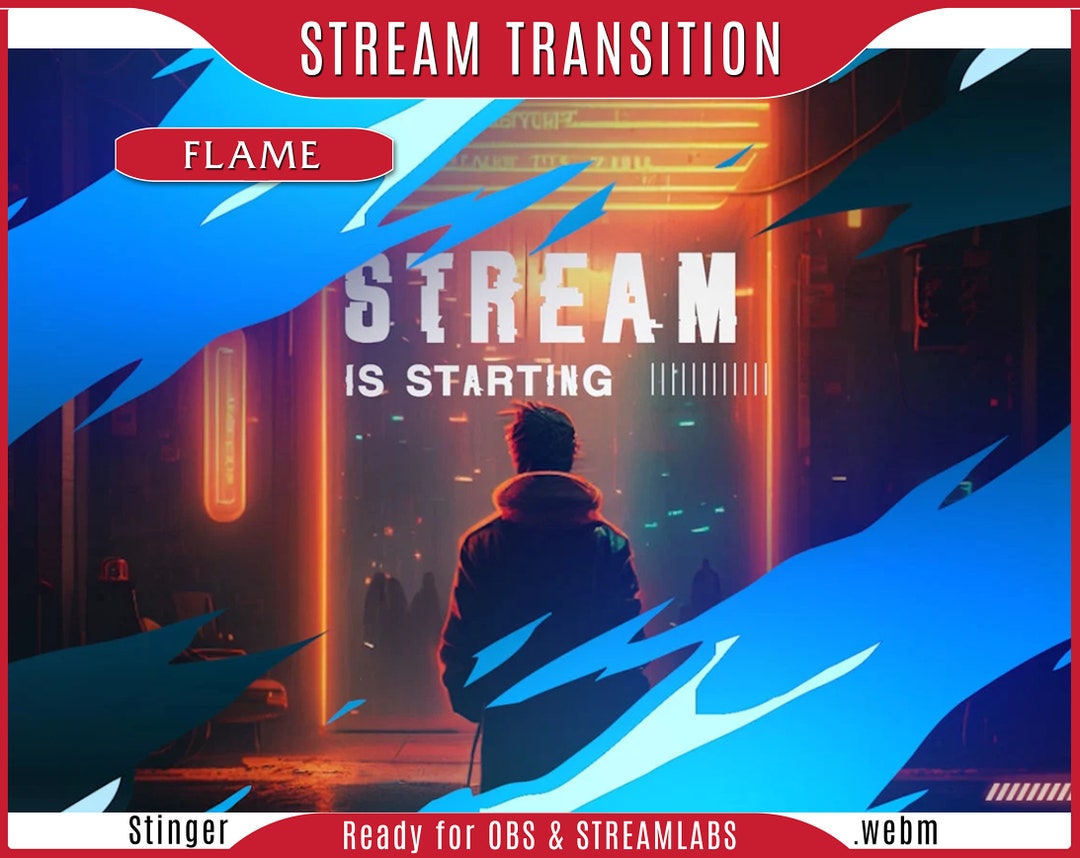 Blue Flame Transition Stream Transition for Twitch/kick OBS ...