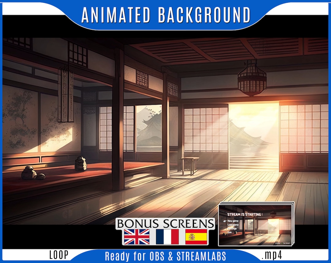 Chill Dojo Starting Soon Screen, Animated Twitch Overlay - Etsy