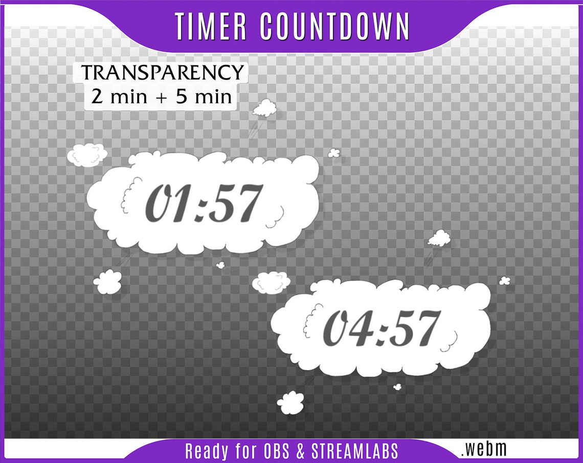 CLOUDS TIMER : Starting Screen Timer, Coutdown Timer for Twitch, Stream ...