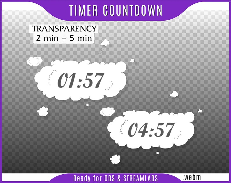 CLOUDS TIMER : Starting Screen Timer, Coutdown Timer for Twitch, Stream ...