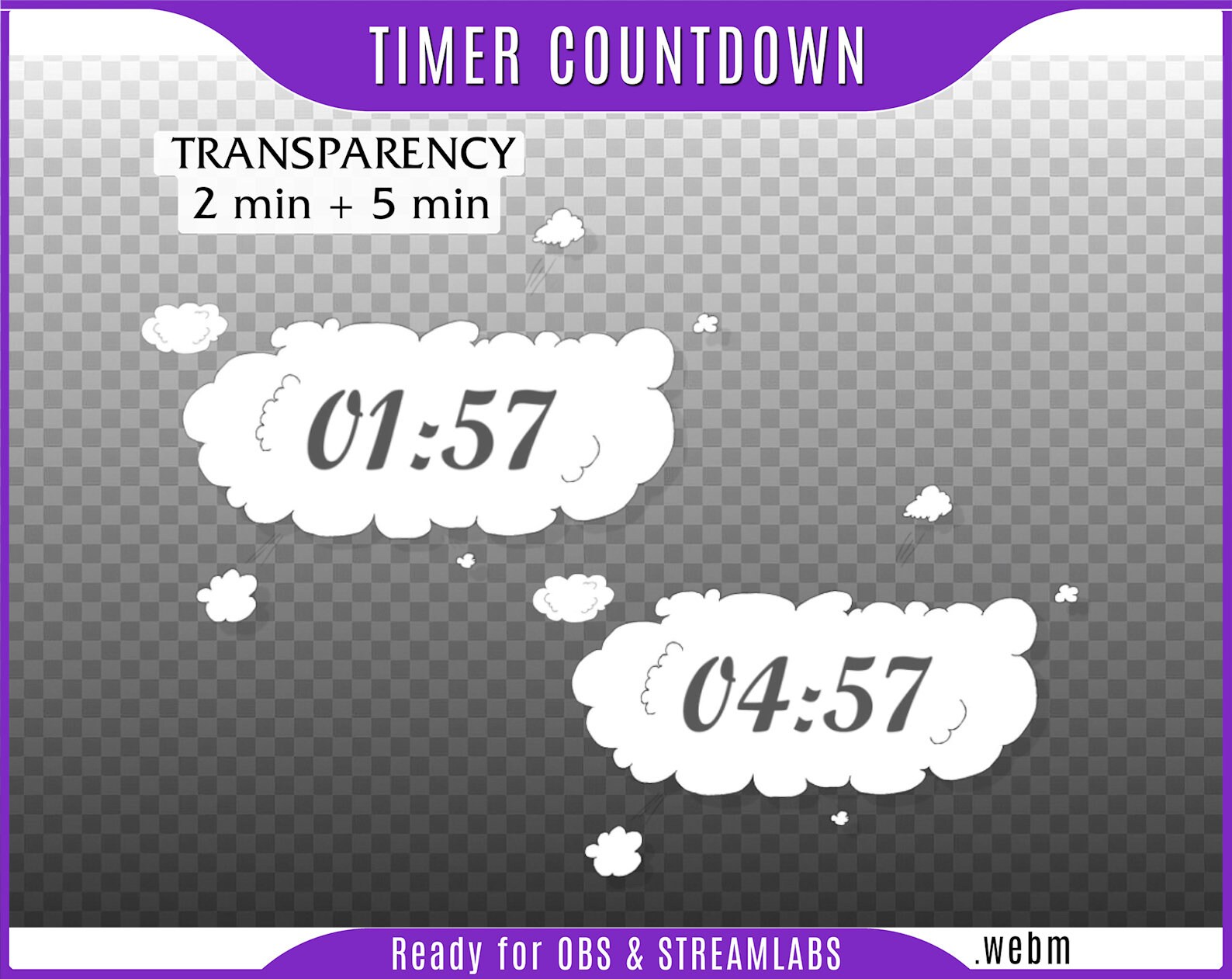 CLOUDS TIMER : Starting Screen Timer, Coutdown Timer for Twitch, Stream ...